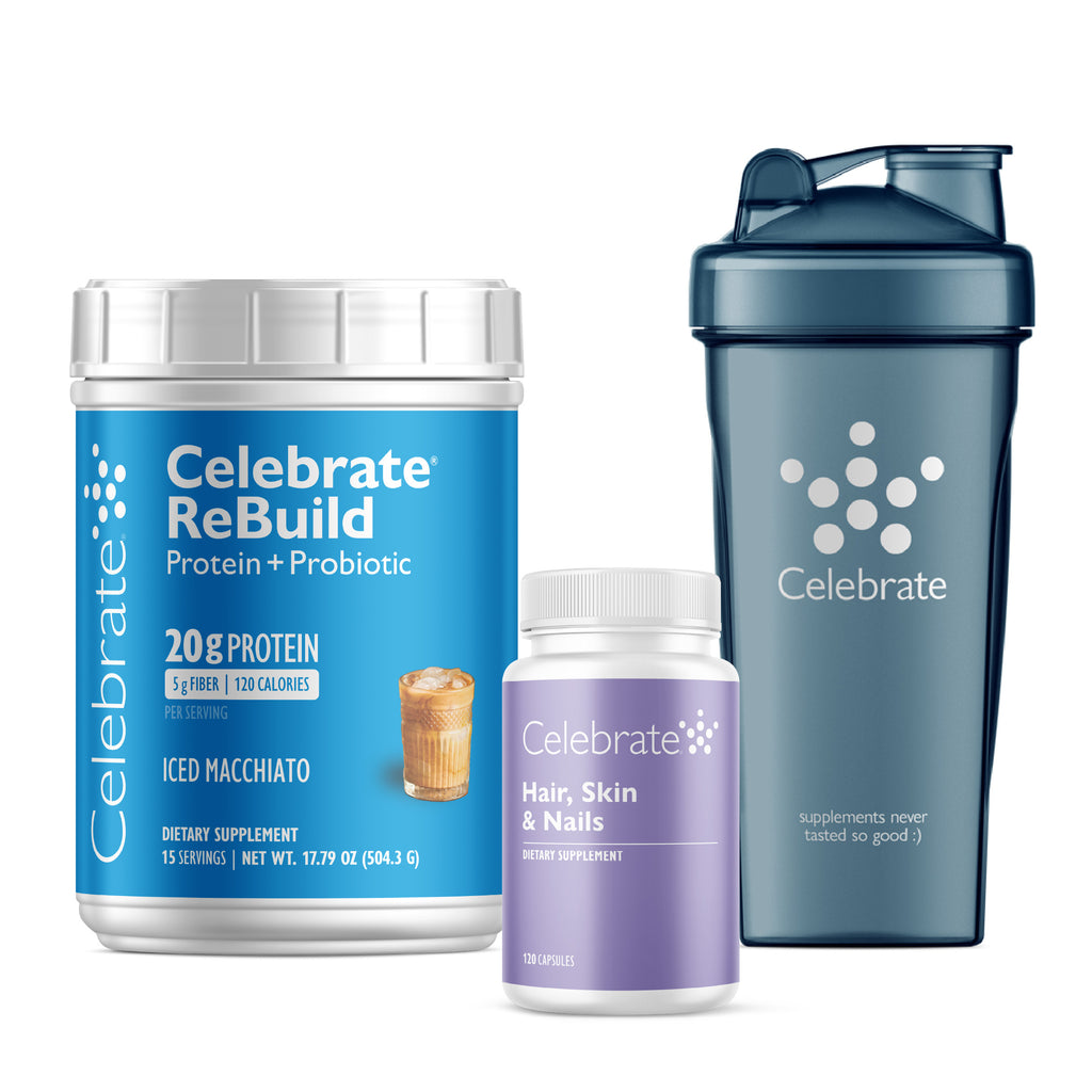 Pre-Op Starter Kit : Hair, Skin & Nails + ReBuild – Celebrate Vitamins